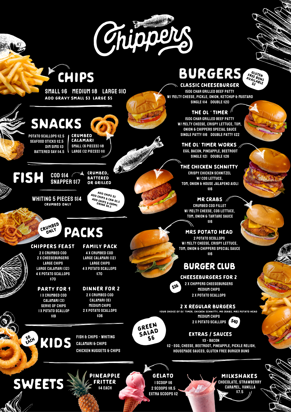 Menu – Chippers Greenslopes